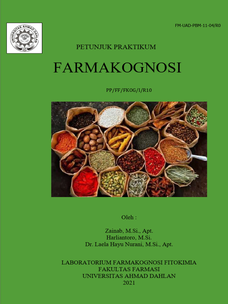 2021 BUKU PETUNJUK PRAK FARMAKOGNOSI KOMPLET - Compressed Fix | PDF