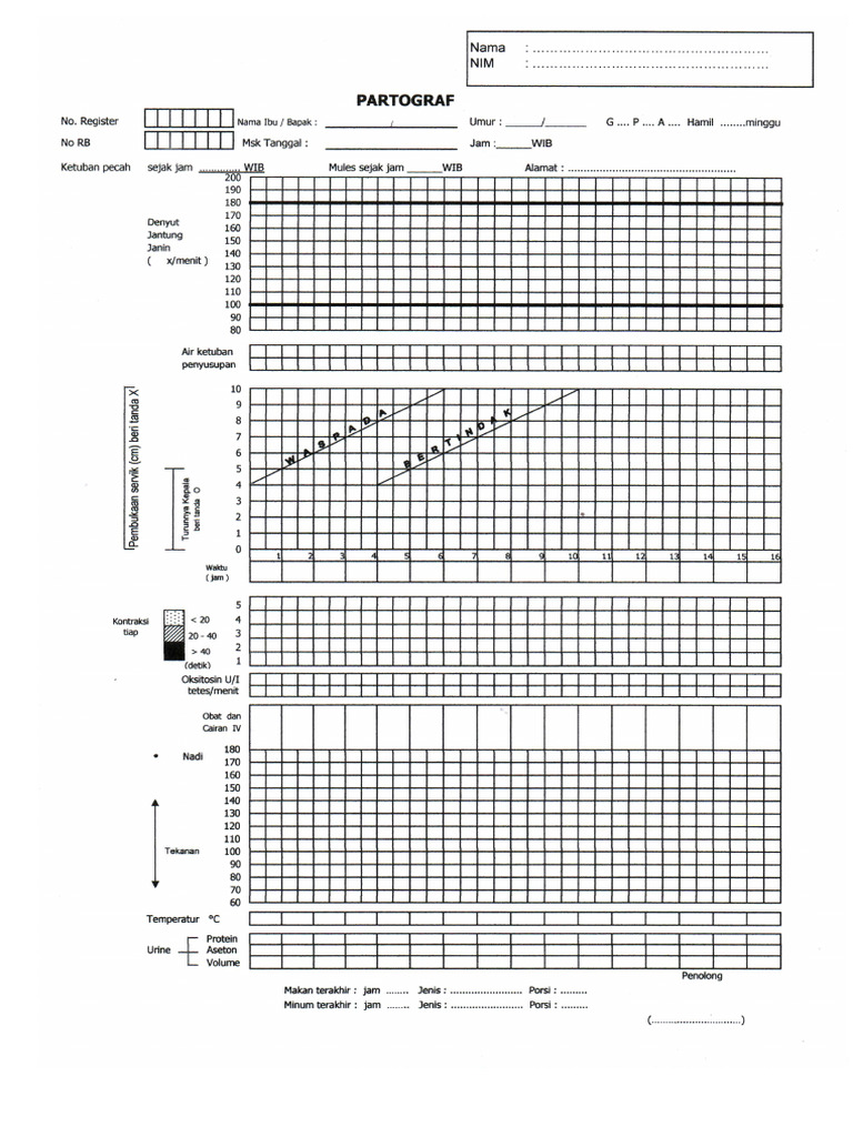 Partograf Hal 1 | PDF