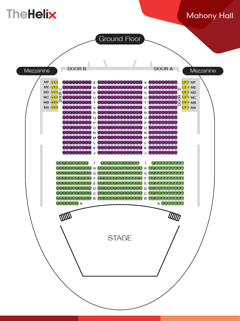 Mahony Hall Seating Plan | PDF