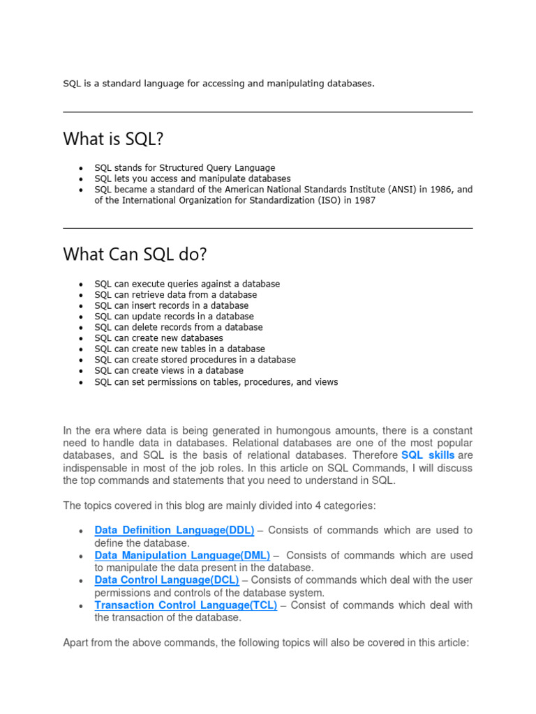 Chapter 3 SQL Total PDF | PDF | Sql | Relational Database Chapter 3 SQL Total PDF | PDF | Sql | Relational Database