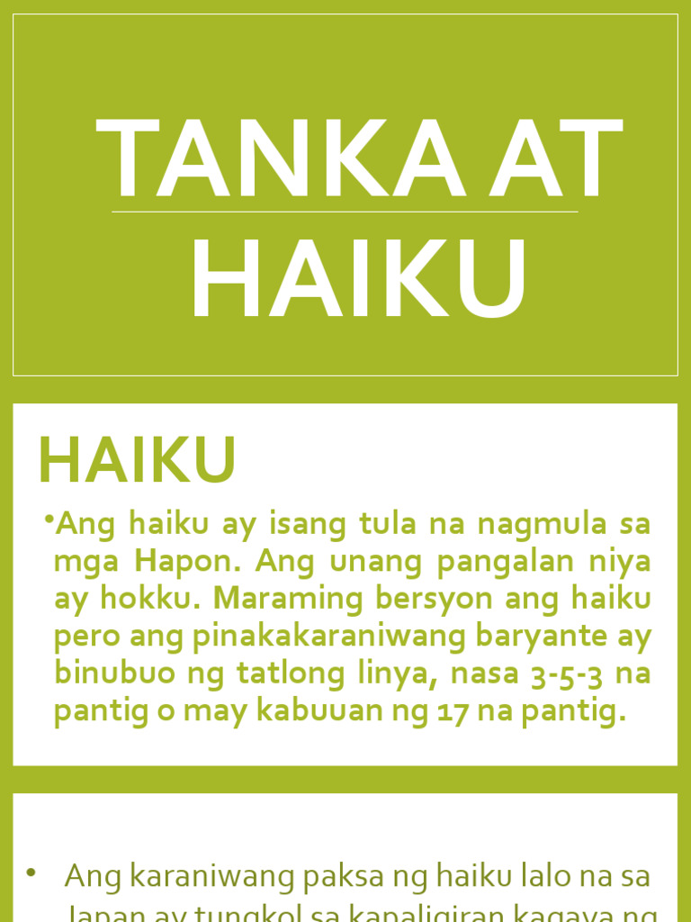 Tanka at Haiku | PDF