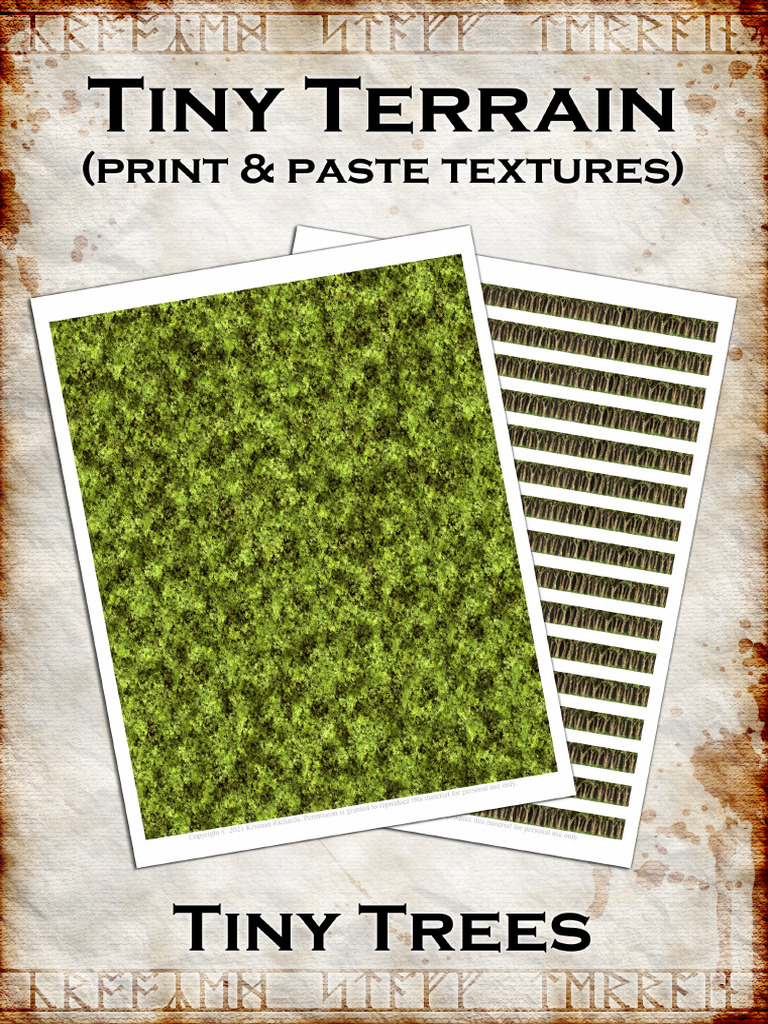 Print & Paste Textures Tiny Trees | PDF