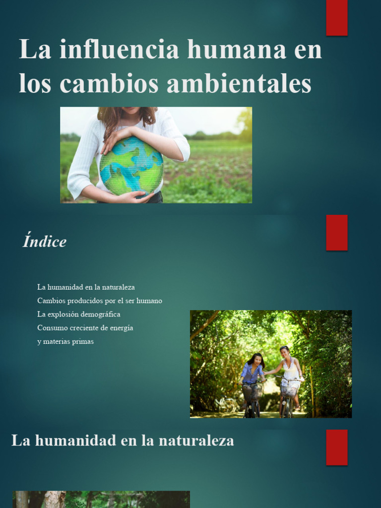 la influencia humana en los cambios ambientales | PDF