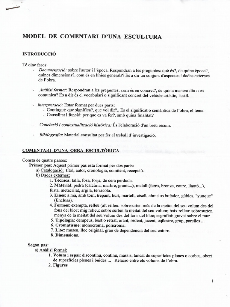 COMENTARI ESCULTURA (3) | PDF