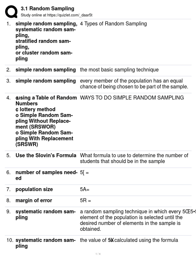 3 Random Sampling | PDF