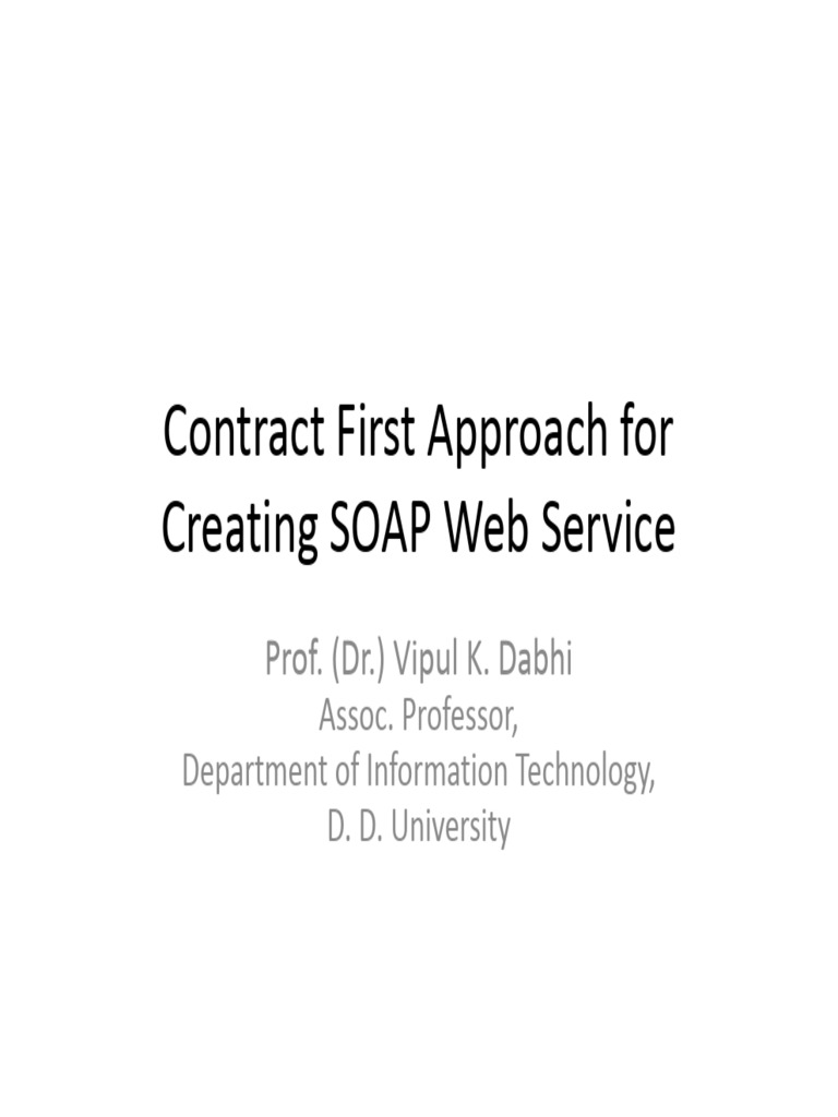 Contract First Approach Pdf 