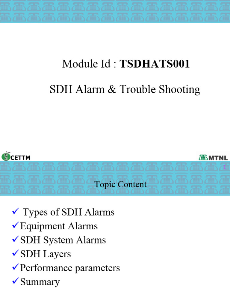 SDH Alarms & Troubleshooting Guide | PDF