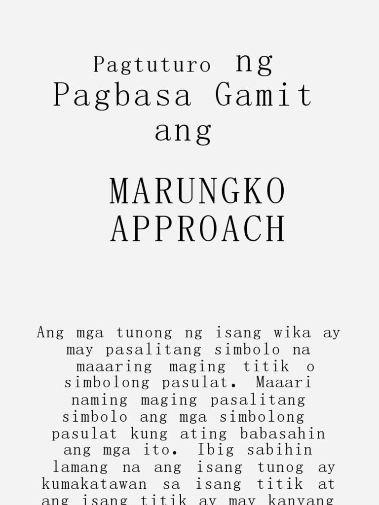 Marungko Approach Power Point 220912023445 C5072e65 | PDF