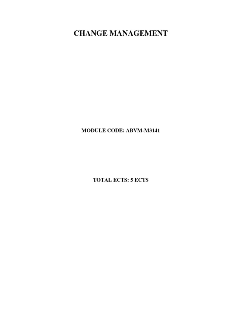 Change Management | PDF | Risk | Risk Management