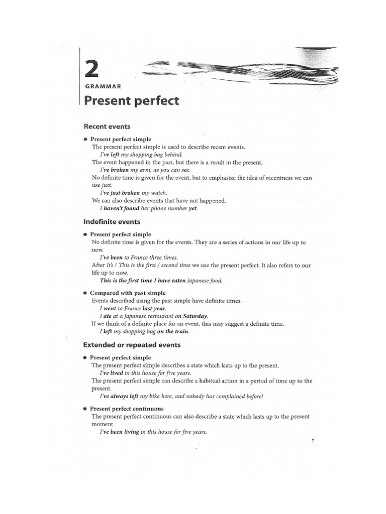 2.present Perfect: Use of English 1 and 2 | PDF