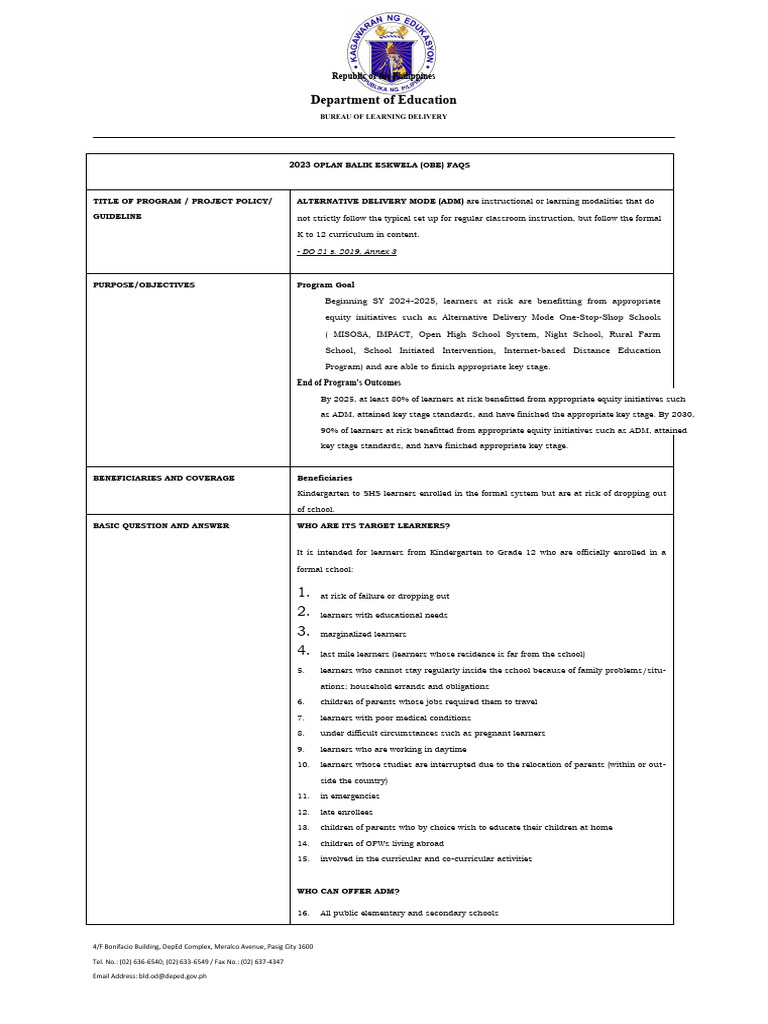 Faqs - Adm | PDF | Schools | Learning