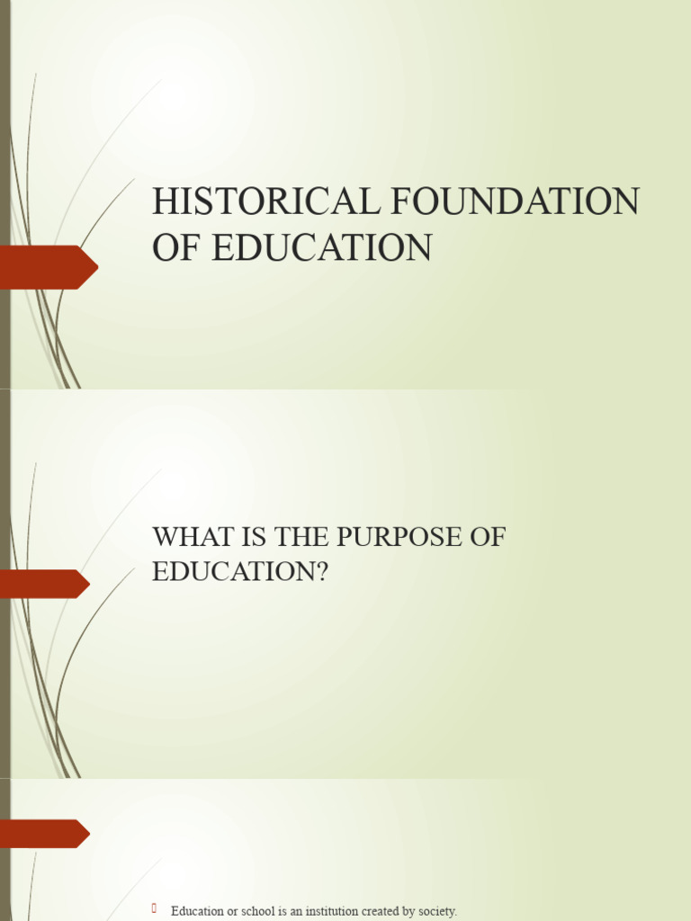 Historical Foundation of Education | PDF | Socialization | Human