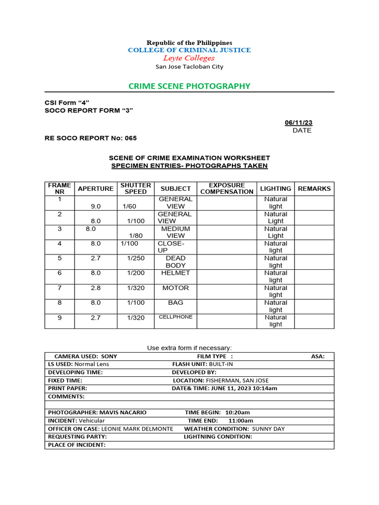 FORENSIC-PHOTOGRAPHY Group5 103125 | PDF | Recording Devices | Equipment