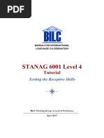 Handout 3 - STANAG 6001 - Language Proficiency Levels | PDF | Expert | Information
