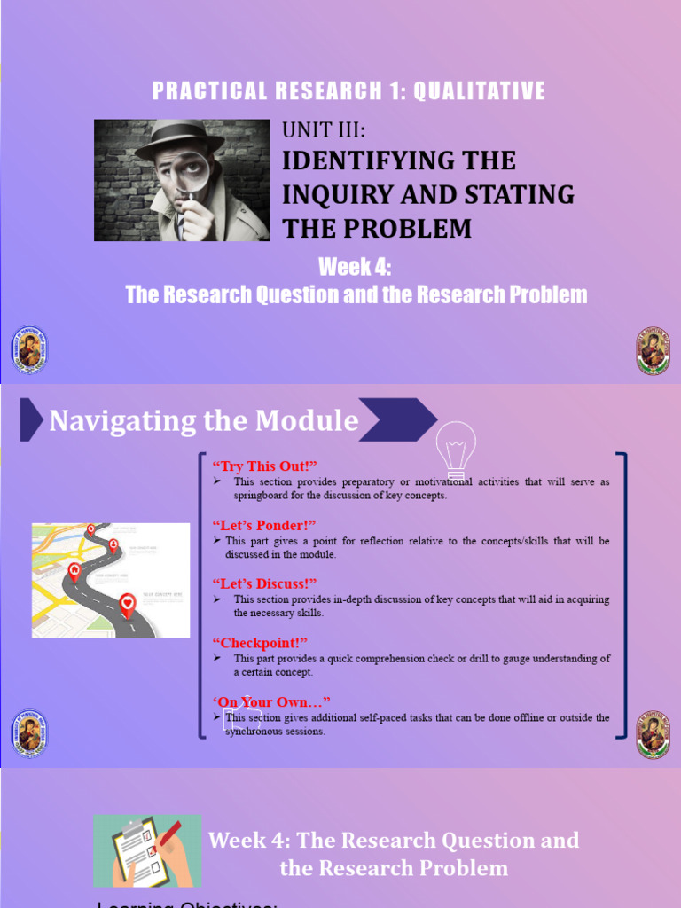 PR1 UNIT 3 Week4 | PDF | Qualitative Research | Methodology