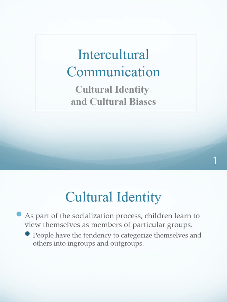 Understanding Cultural Identity & Biases | PDF