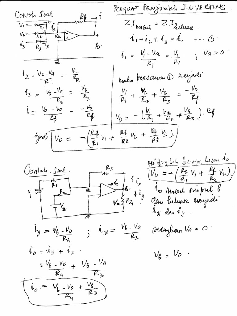 soal penjumlah non inverting dan non inverting_20231014_0001 | PDF