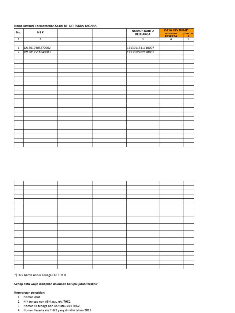 Pendataan Tenaga Non ASN Tahun 2022 (PPNPN) Rev-1 | PDF