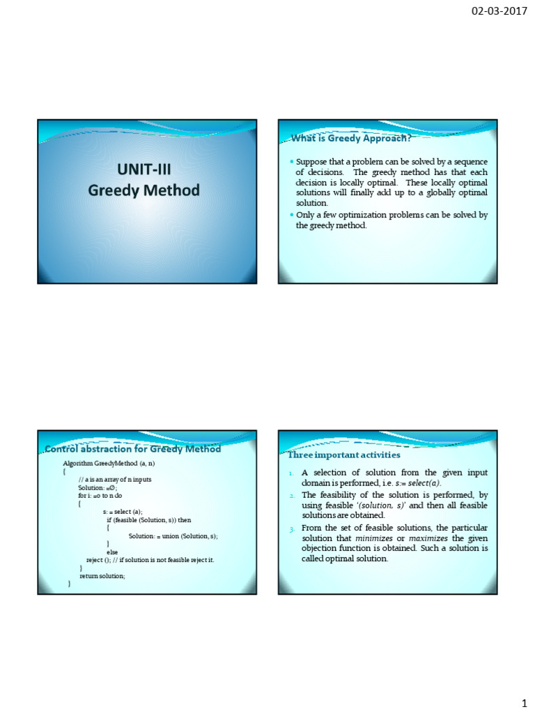 Daa Unit III | PDF | Vertex (Graph Theory) | Mathematical Optimization