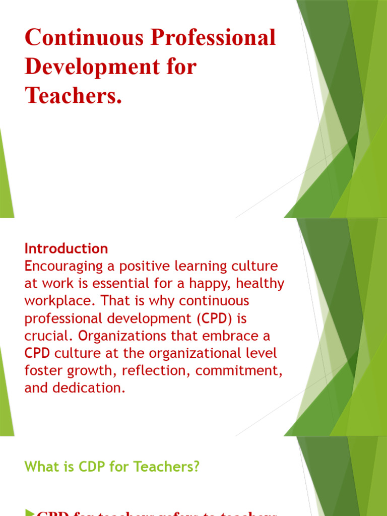 Continuous Professional Development For Teachers – YLRDTO
