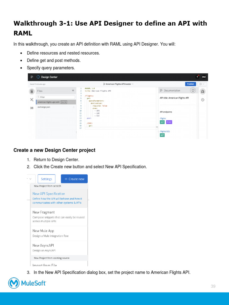 Walkthrough 3-1: Use API Designer To Define An API With Raml | PDF | Computing | Information ...