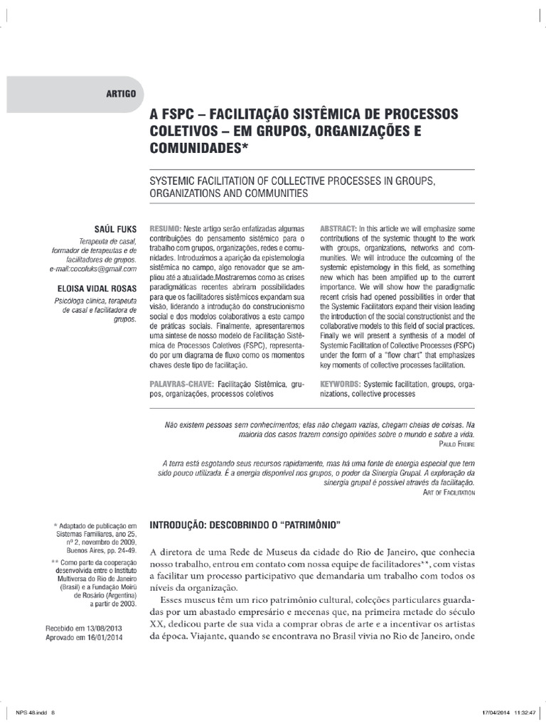 Artigo - A FSPC - Facilitação Sistêmica de Processos Coletivos - em ...
