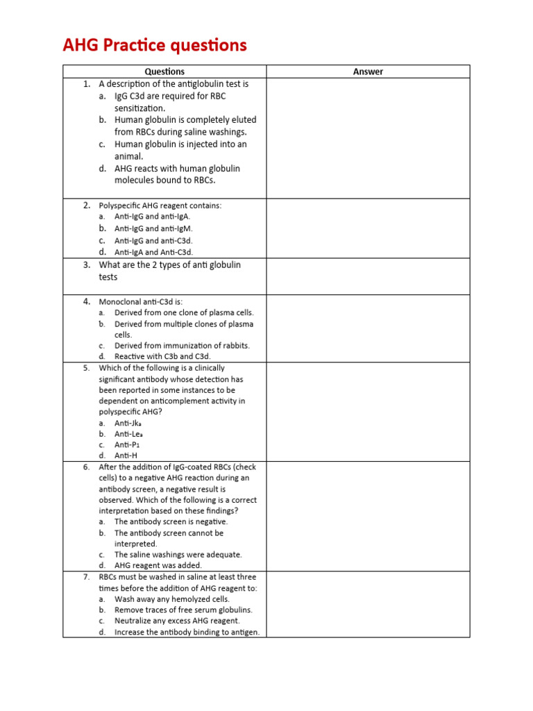 Polyspecific AHG Reagent Overview | PDF | Blood Type | Immunology