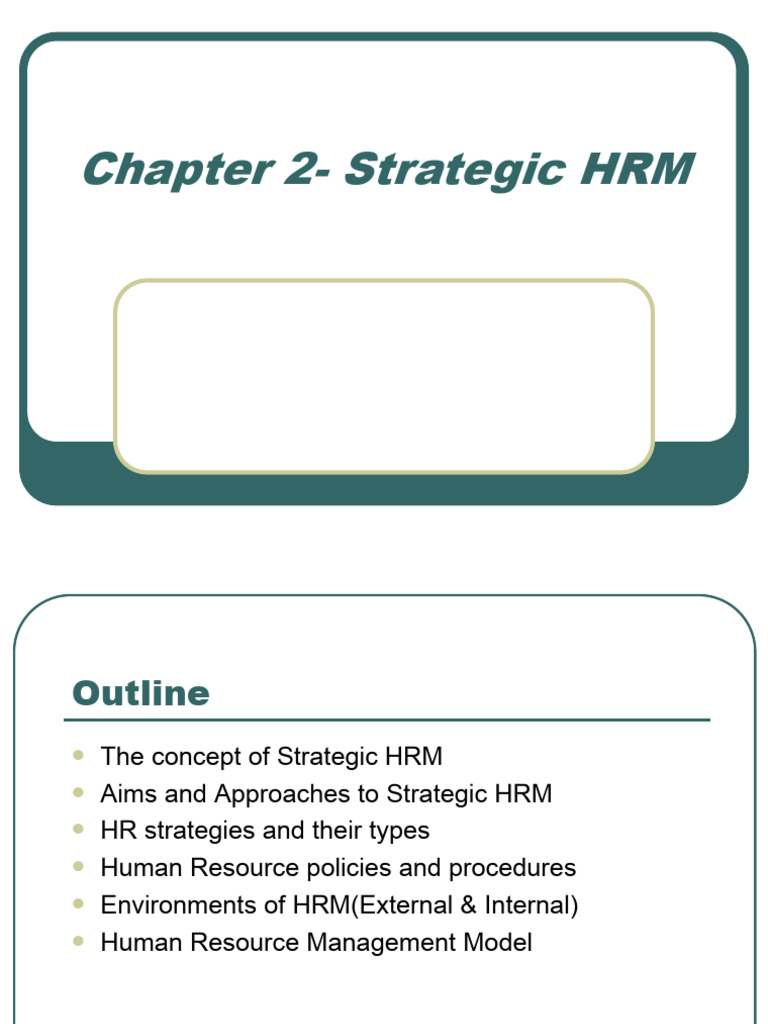 Chapter 2 - Strategic HRM | PDF | Human Resource Management | Human Resources
