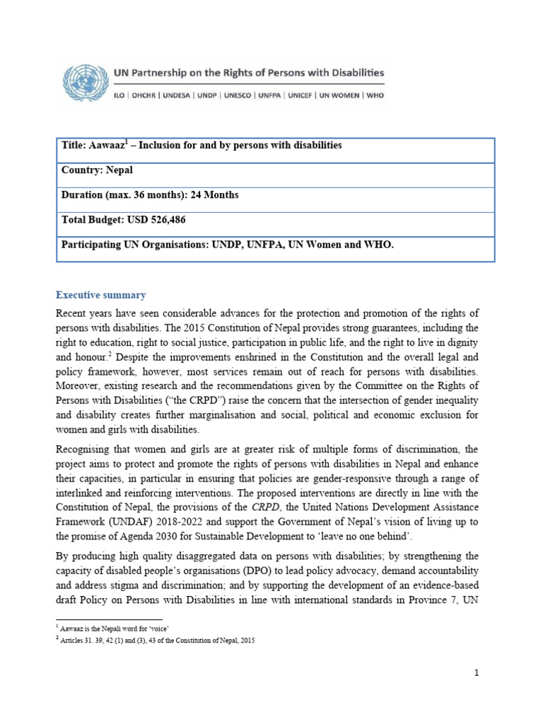 Nepal - Project Proposal ACC | PDF