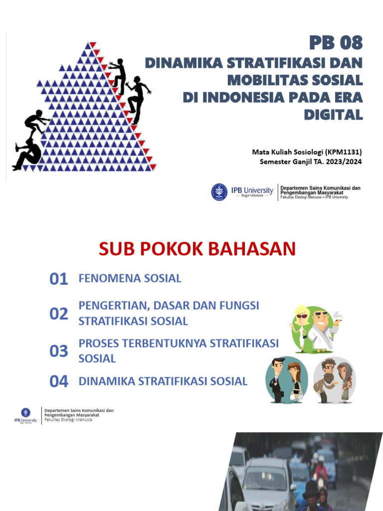 M9-Ppt-PB08 DINAMIKA STRATIFIKASI SOSIAL - GANJIL-23-24 | PDF