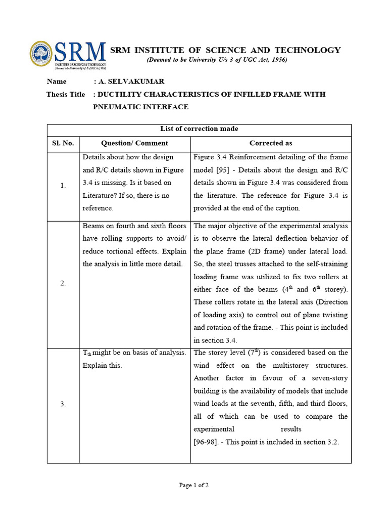 Corrections made-Mr. A. Selvakumar-2 | PDF | Beam (Structure) | Building Engineering