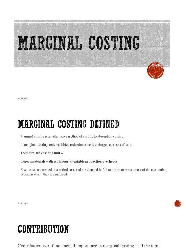 Absorption & Marginal Costing MA ACCA | PDF | Cost Accounting | Cost Of ...
