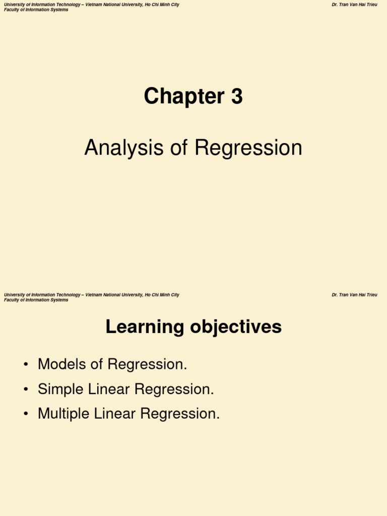 Chapter 3 Analysis of Regression - Part 1 | PDF | Regression Analysis | Coefficient Of Determination