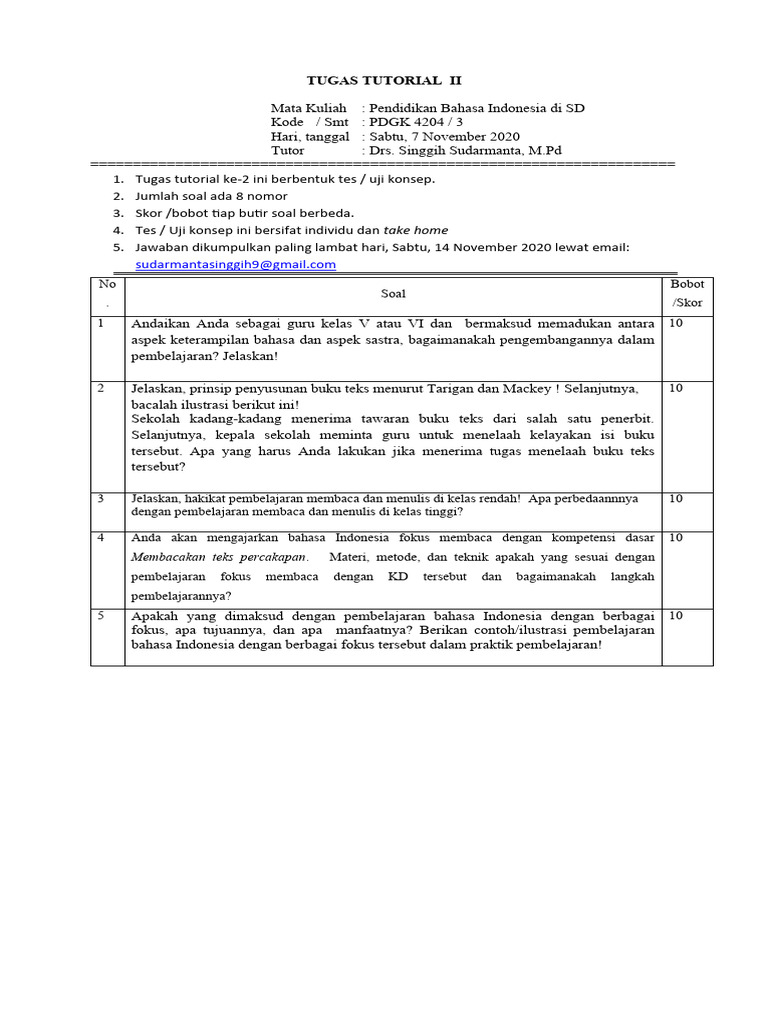 Tugas Tutorial Ke-2 | PDF