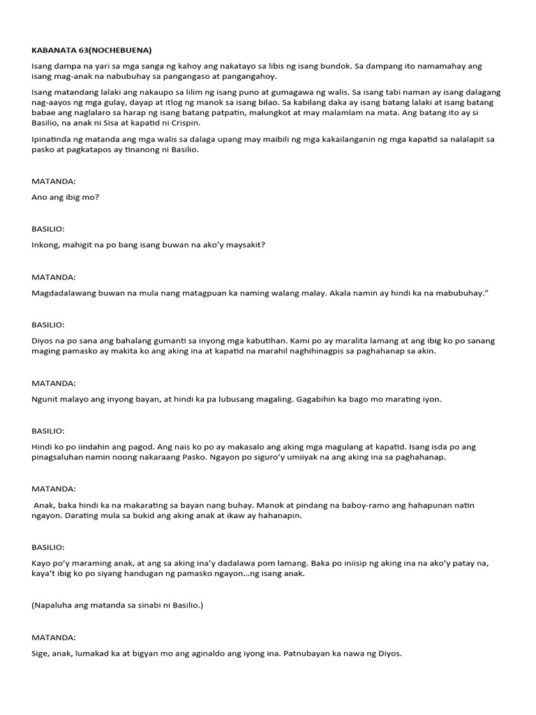 Kabanata 63 Script | PDF