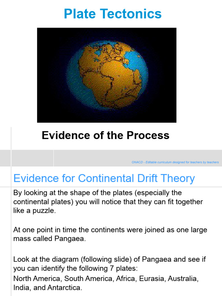 Evidence of Plate Tectonics | PDF | Plate Tectonics | Nature