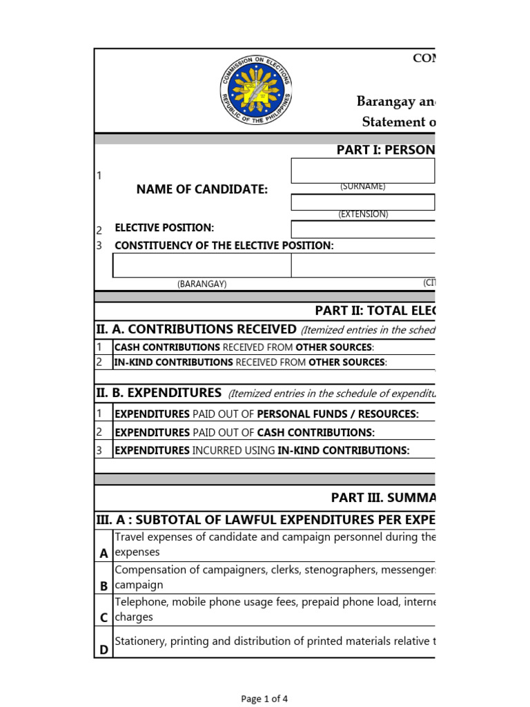 Soce2023bskeforms Form1 | PDF | Expense | Elections