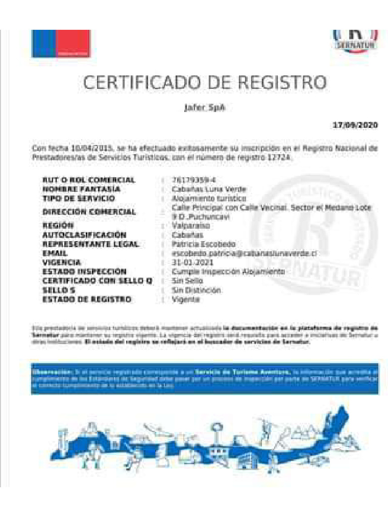 certificado de registro vigente | PDF