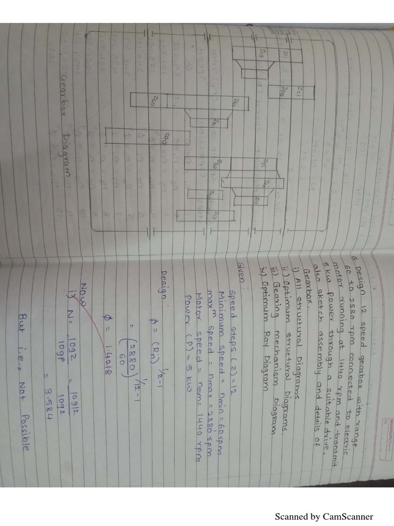 Project 2 Design of Multispeed - 12 Speed Gearbox Design | PDF Project 2 Design of Multispeed - 12 Speed Gearbox Design | PDF