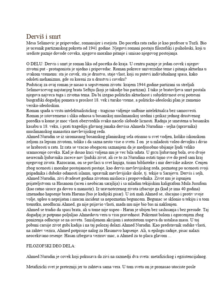 Derviš i Smrt | PDF