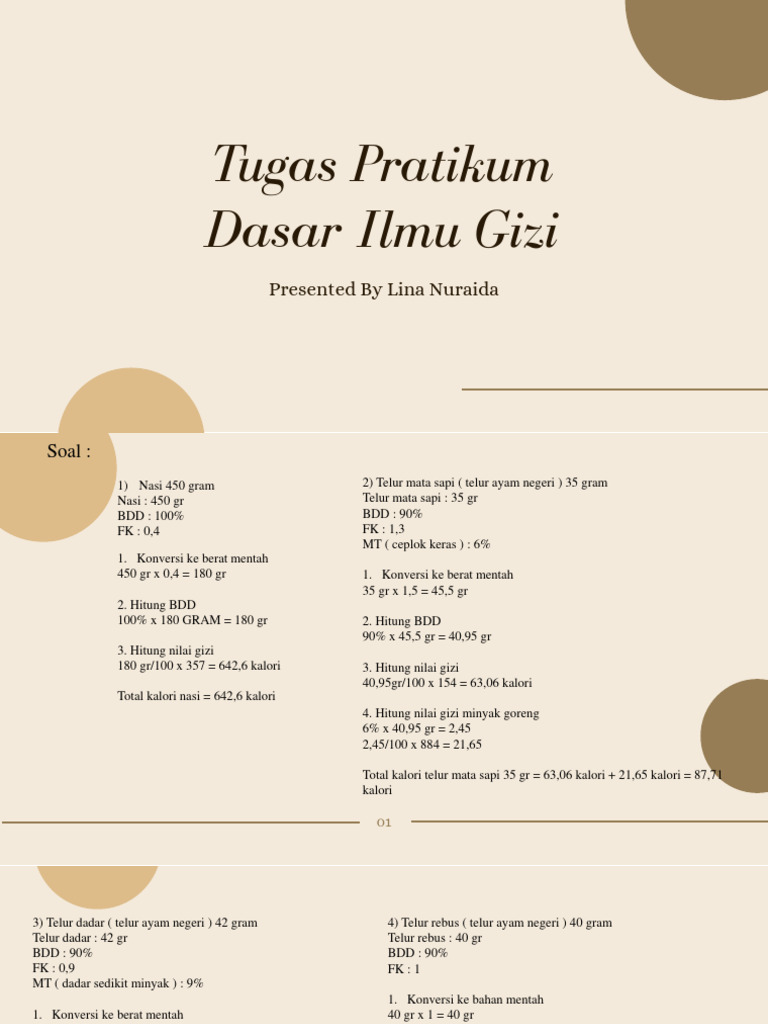 LINA NURAIDA-2213211028 - Tugas Pratikum Dasar Ilmu Gizi | PDF