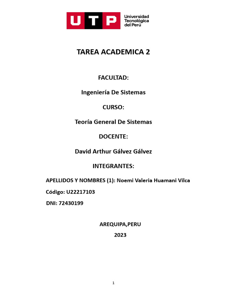 Tarea Academica 2 TGS Final | PDF | Software | Ingeniería de software