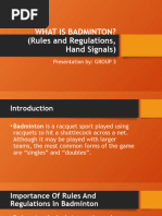 Badminton Hand Signals | PDF | Referee | Sports