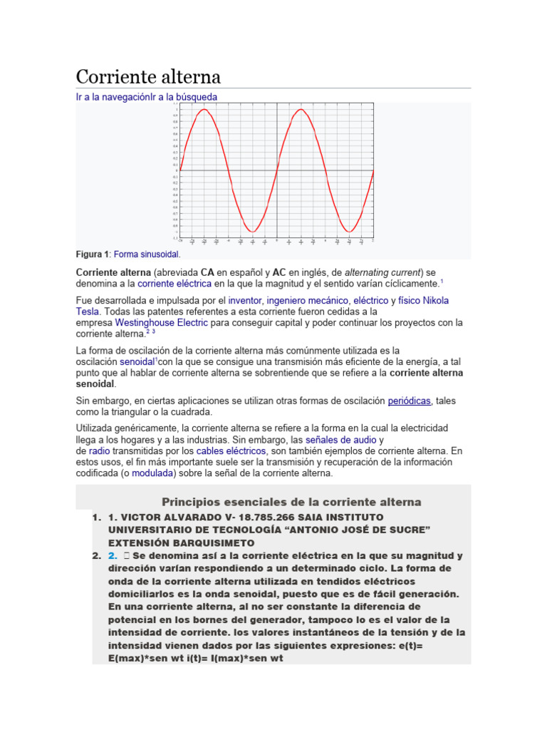 Corriente Alterna | PDF | Corriente alterna | Inductor