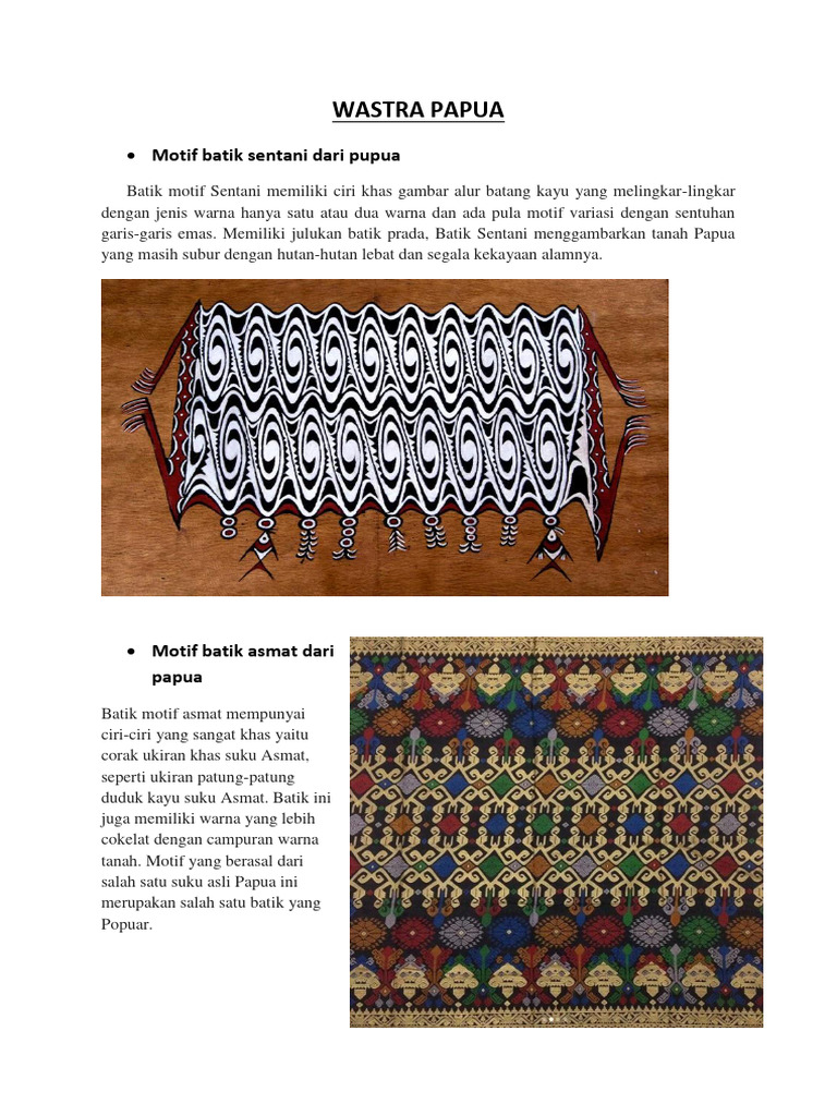 Motif batik sentani dari pupua | PDF