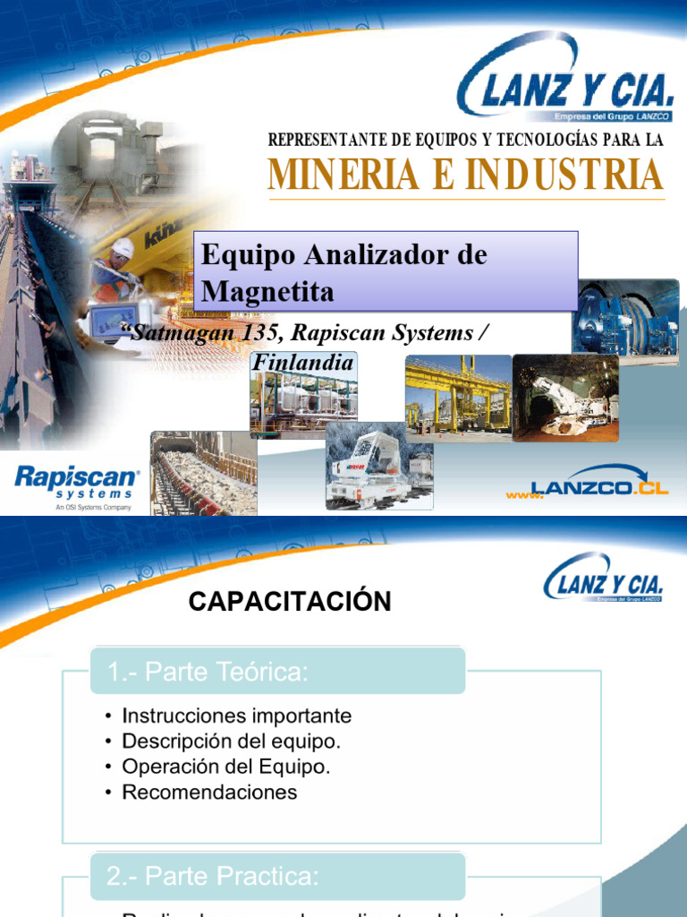 Capacitación Satmagan 135 Nuevo | PDF | Imán | Ciencia de los Materiales