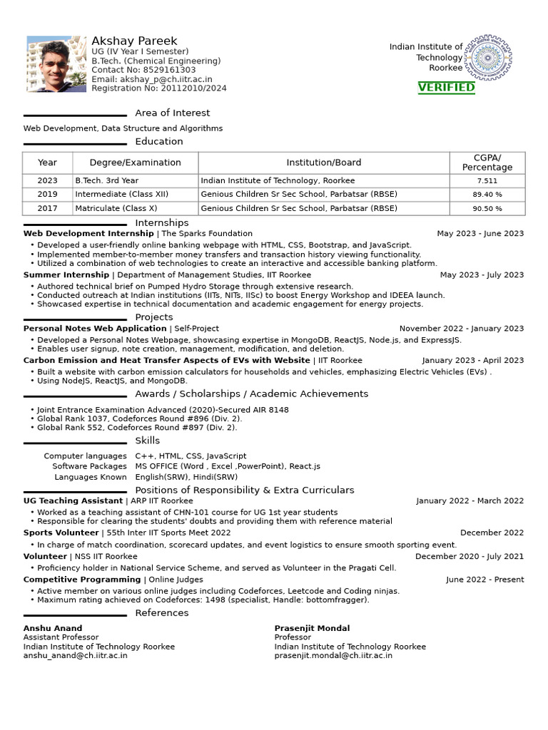 Akshay Pareek Resume | PDF | World Wide Web | Internet & Web