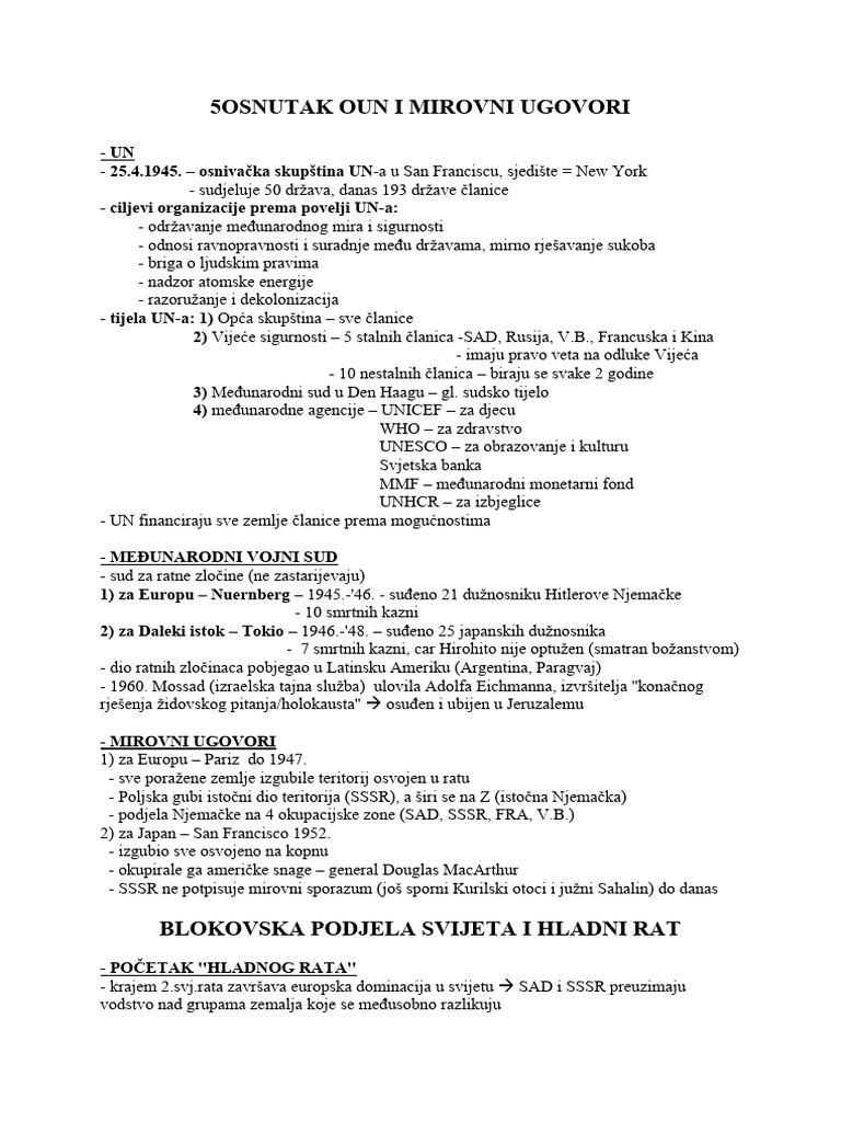 Hladni Rat - Bilješke-1 | PDF