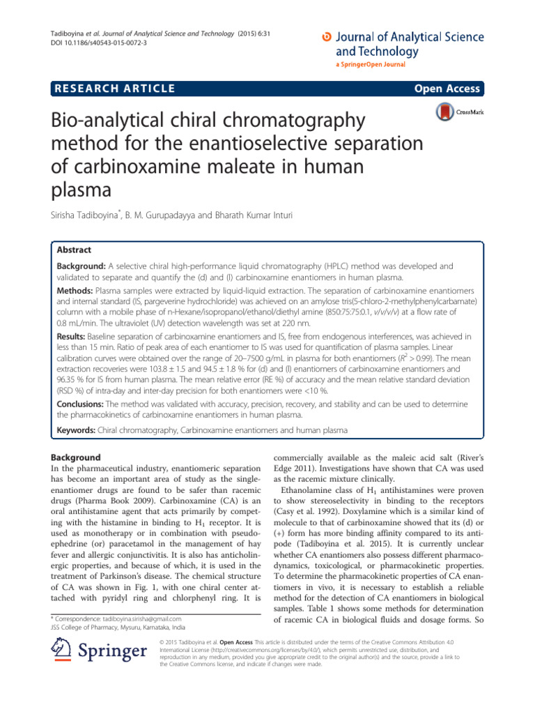 Bio-Analytical Chiral Chromatography | PDF | Chromatography | High ...