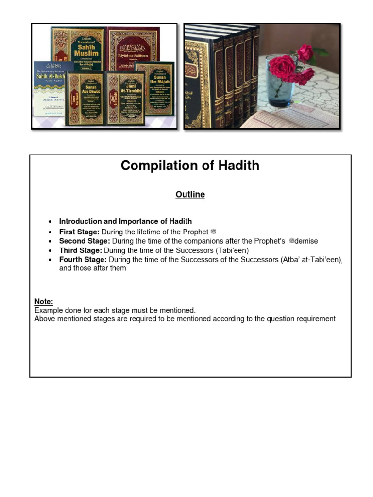 Compilation of Hadith & Compilers | PDF | Hadith | Muhammad